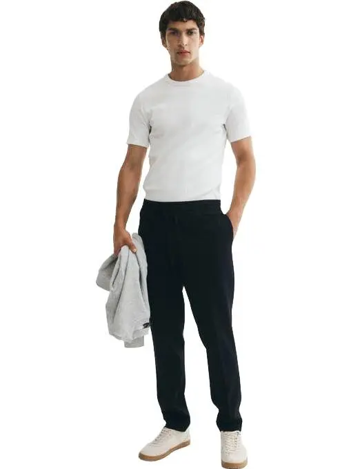 H&M Slim-fit Dressy Joggers With Drawstring Waist - Dark Blue