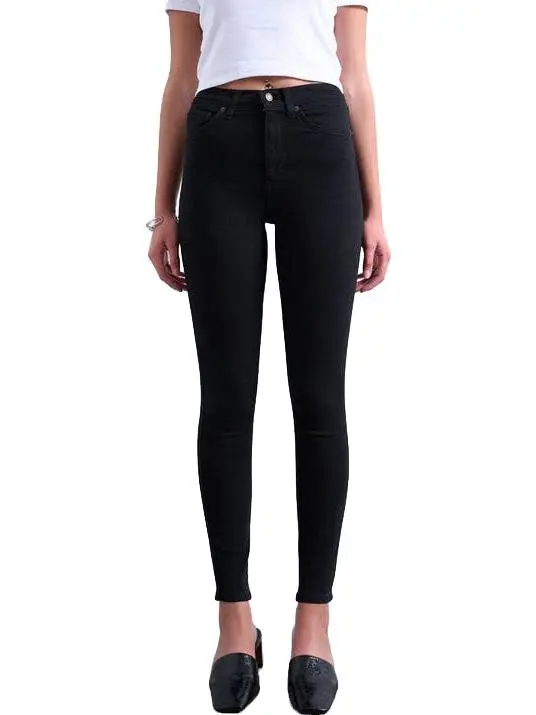 Topshop Jamie High Waist Skinny Jeans - Black