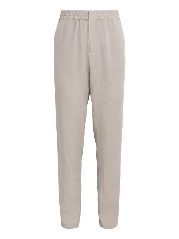 Sunspel Linen Drawstring Trousers - Beige