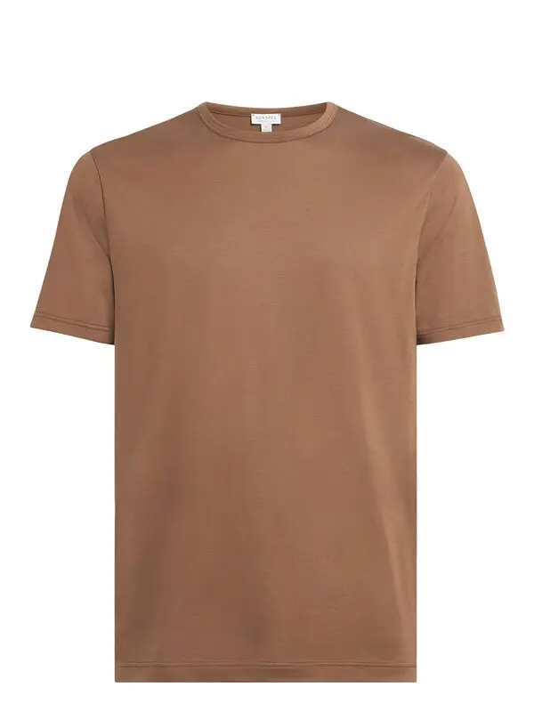 Sunspel Supima Cotton Classic T-shirt - Brown