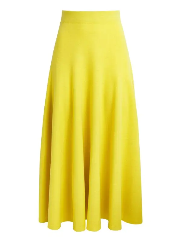 Gabriela Hearst Wool Cairan Maxi Skirt - Yellow