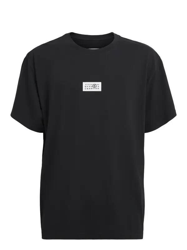 MAISON MARGIELA Cotton Numeric Tab T-shirt - Black