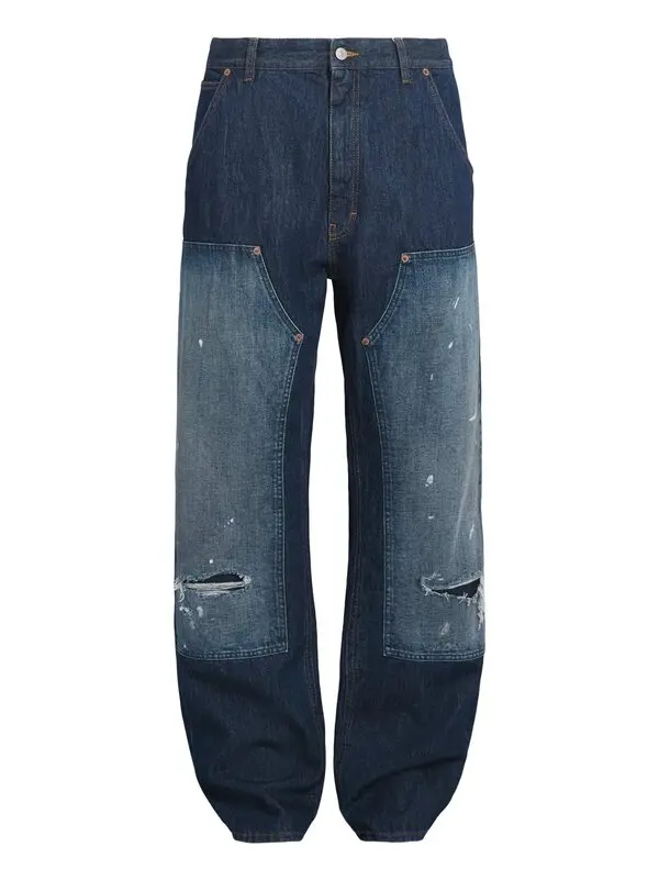 MAISON MARGIELA Distressed Straight Jeans - Blue