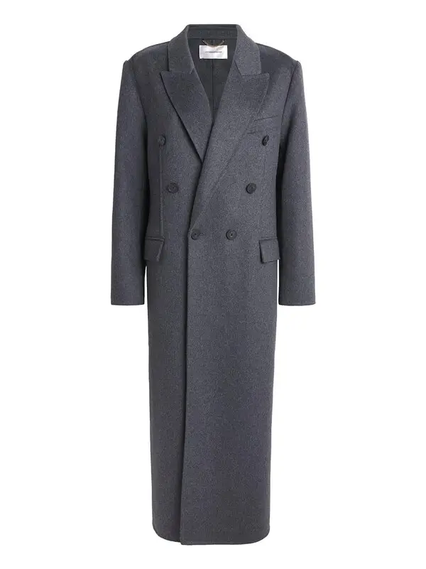 Victoria Beckham Double-breasted Wool-cashmere Overcoat - Grey
