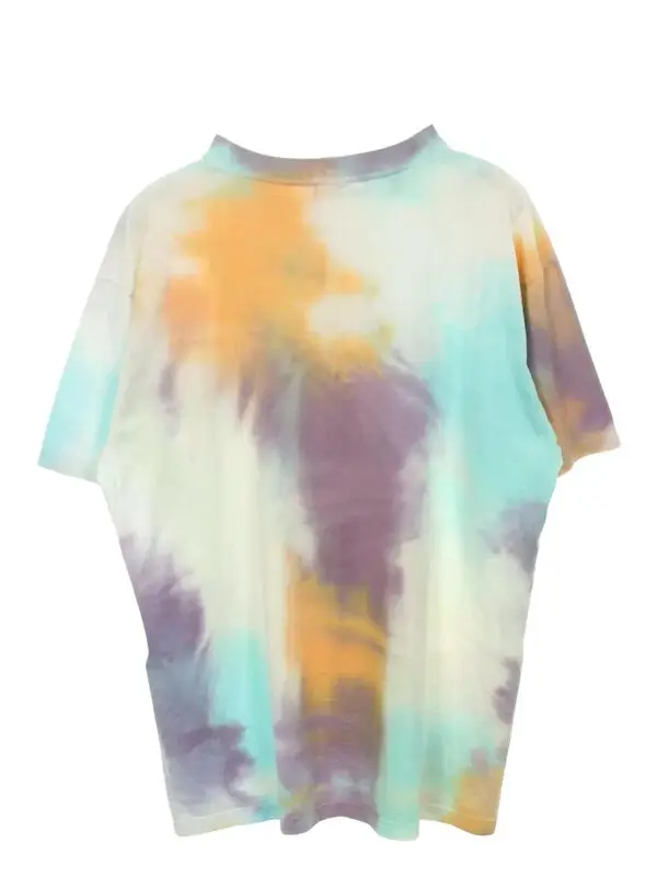 Celine 2000s Stud Logo Tie-dye T-shirt - Neutrals