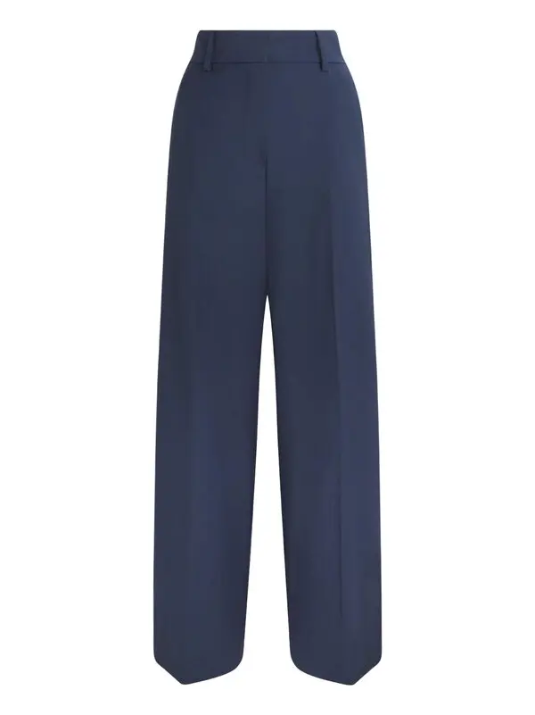 Max Mara Wool Wide-leg Trousers - Navy