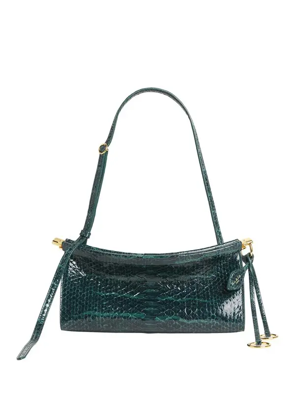 Alaïa Small Snakeskin Shoulder Bag - Red