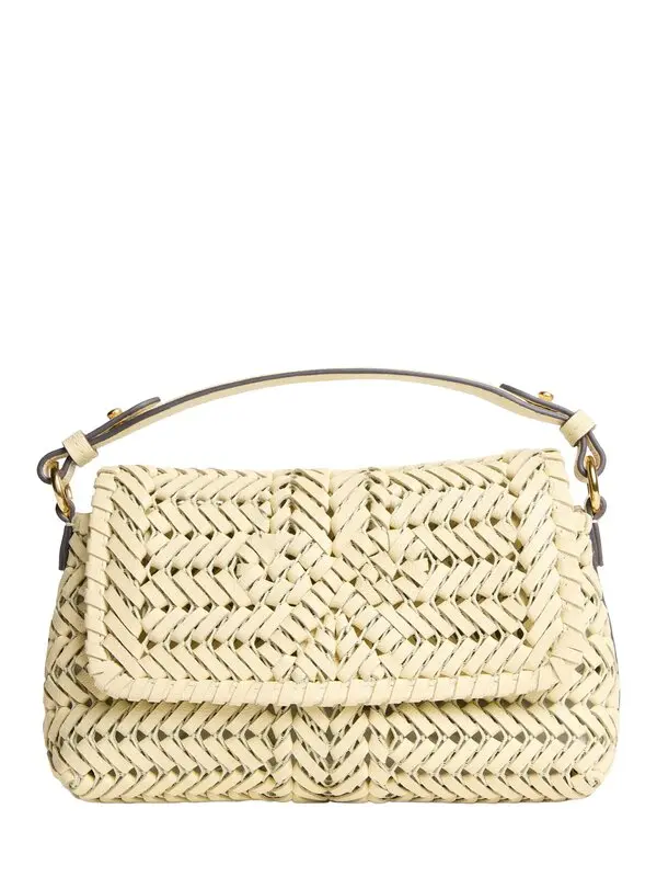 ANYA HINDMARCH Woven Leather Neeson Cross-body Bag - Yellow