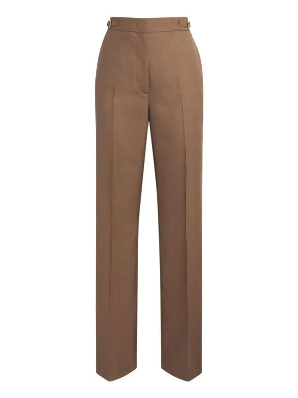 Gabriela Hearst Cotton Vesta Straight Trousers - Brown