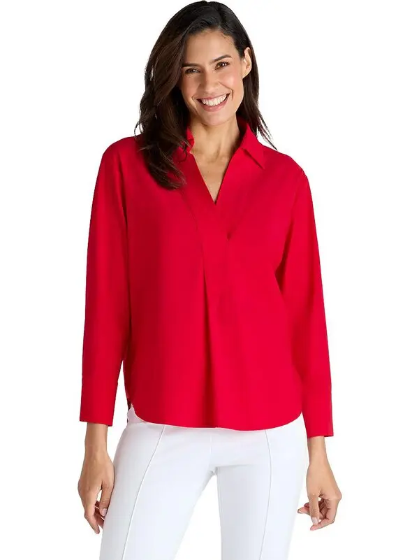 Jude Connally Francine Top Lightweight Jude Cloth - Red