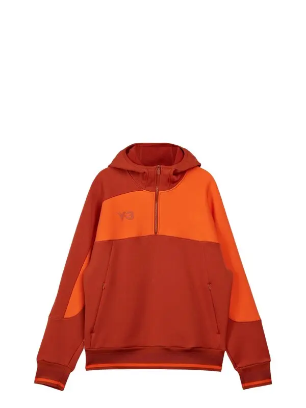 Adidas Y-3 Half-zip Hoodie With Logo Detail - Red
