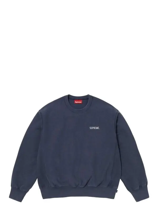 Supreme Ss26 Washed Crewneck - Navy