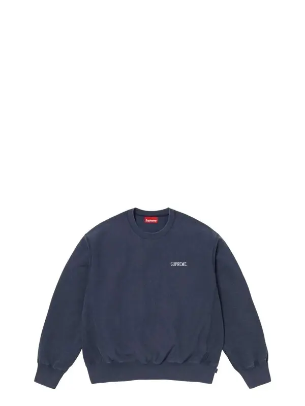 Supreme Ss26 Washed Crewneck - Navy
