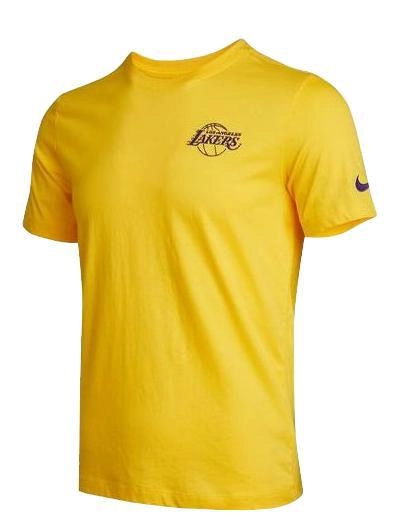Nike Lakers Embroidered Logo Knit Tee - Yellow