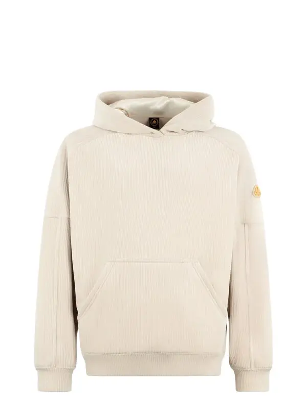 Moose Knuckles Long Sleeve Hooded Sweatshirt - Alabaster
