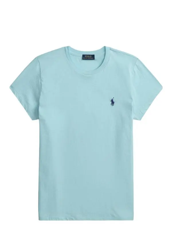 Polo Ralph Lauren Crewneck T-shirt With Embroidered Logo - Blue