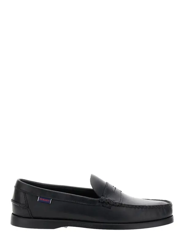 SEBAGO Round Toe Slip-on Loafers - Black