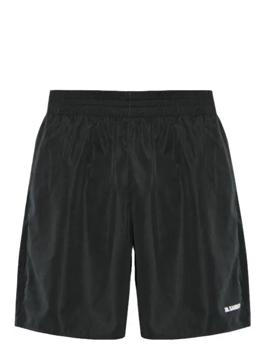 JIL SANDER Logo Printed Shorts - Black