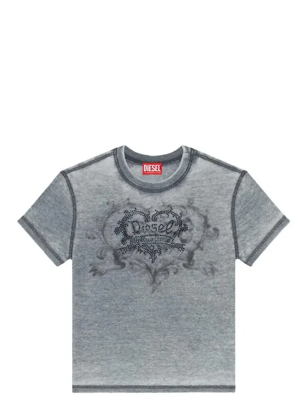 DIESEL® Embellished Jersey T-shirt - Grey