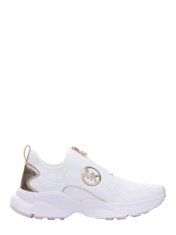 Michael Kors Sami Logo-appliqué Zipped Sneakers - White