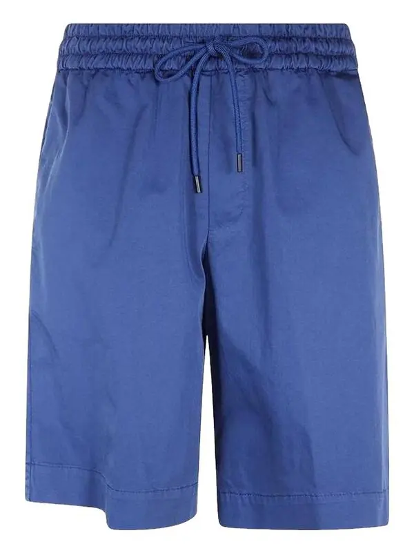 DONDUP Logo Shorts With Elastic Waist - Blue