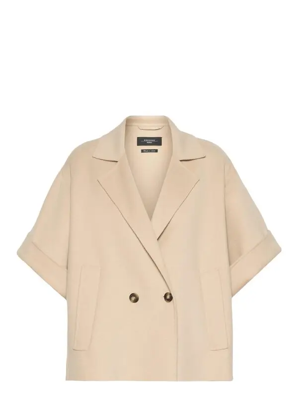 Max Mara Neo Double Breasted Coat - Sand-colored
