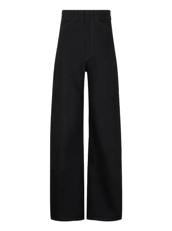 LEMAIRE High-waist Wide-leg Jeans - Black