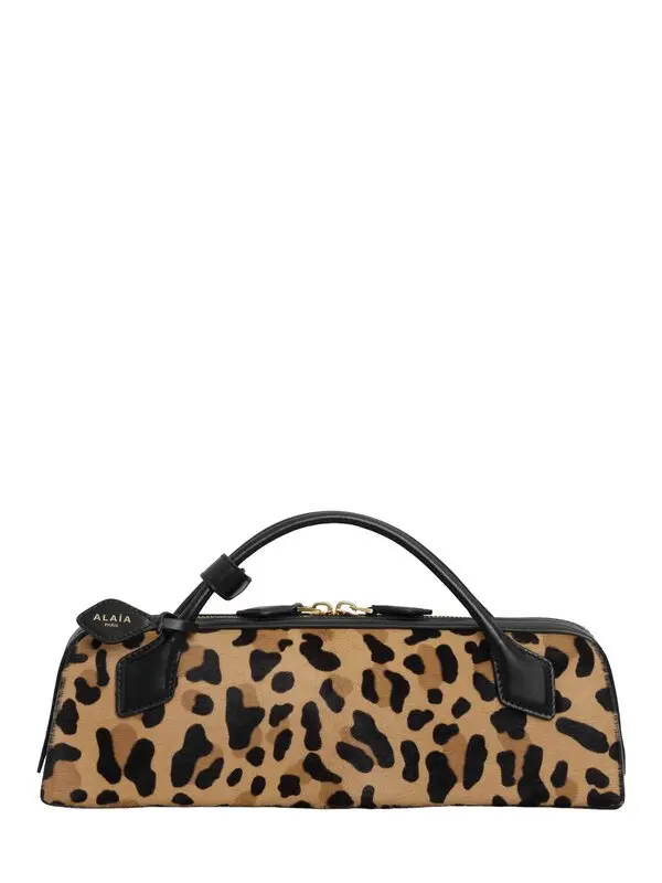 Alaïa Le Teckel Leopard Print Clutch Bag - Brown