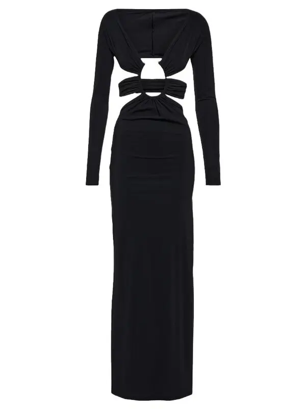 Christopher Esber Cut-out Ruched Maxi Dress - Black
