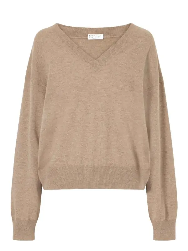 Brunello Cucinelli V-neck Knitwear - Brown