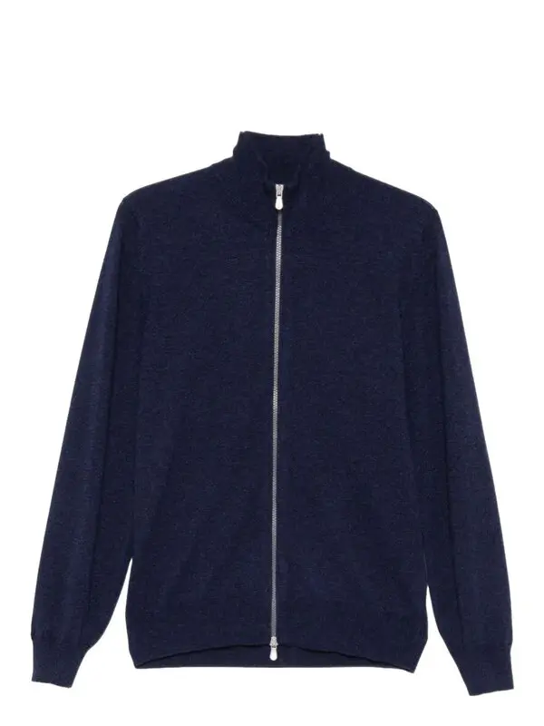 Brunello Cucinelli High-neck Zip-up Knitwear - Black