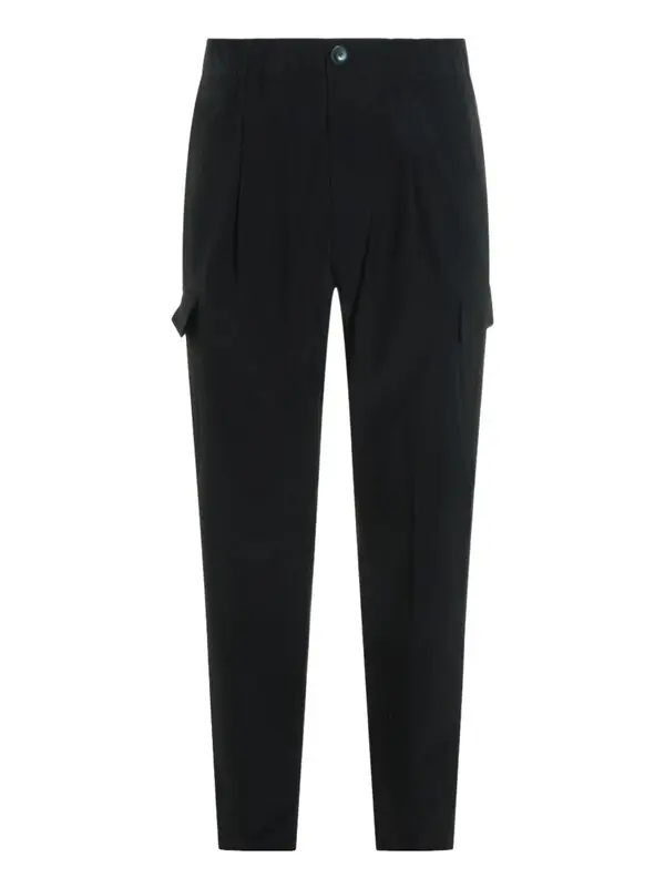 Herno Pleated Tapered Pants - Black