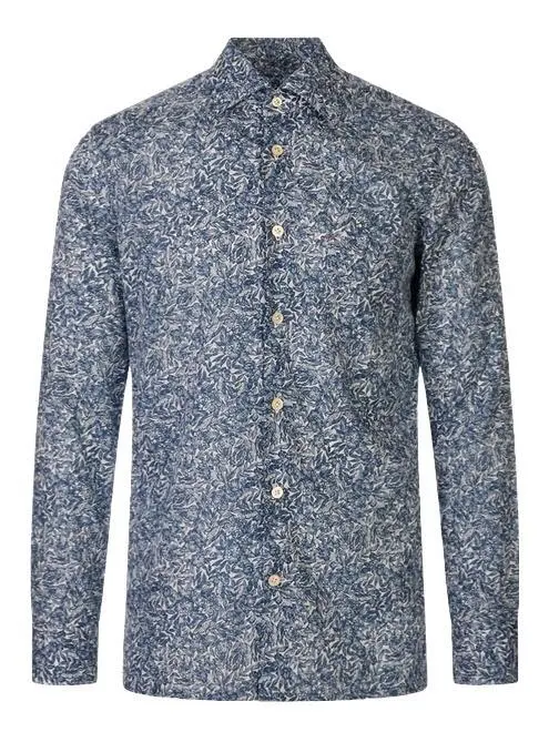 Kiton Floral-print Long-sleeve Shirt - Gray