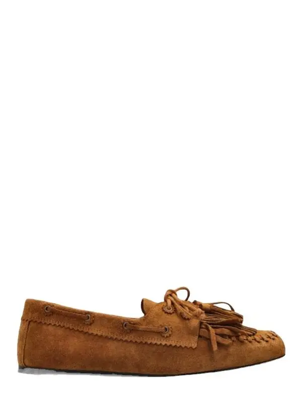 Isabel Marant Étoile Lace-up Loafers With Fringe Detail - Brown