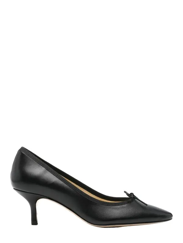 Repetto Cendrillon Bow Court Heeled Pumps - Black