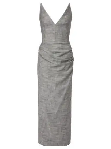 Maticevski Saucy Minx Cotton Midi Dress - Gray