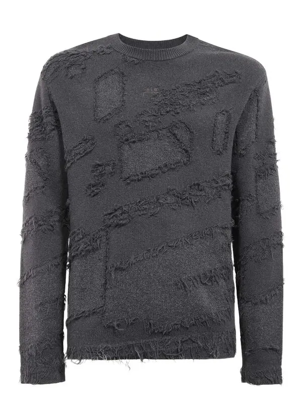 A-COLD-WALL* Long-sleeved Sweater With Distressed Details - Black
