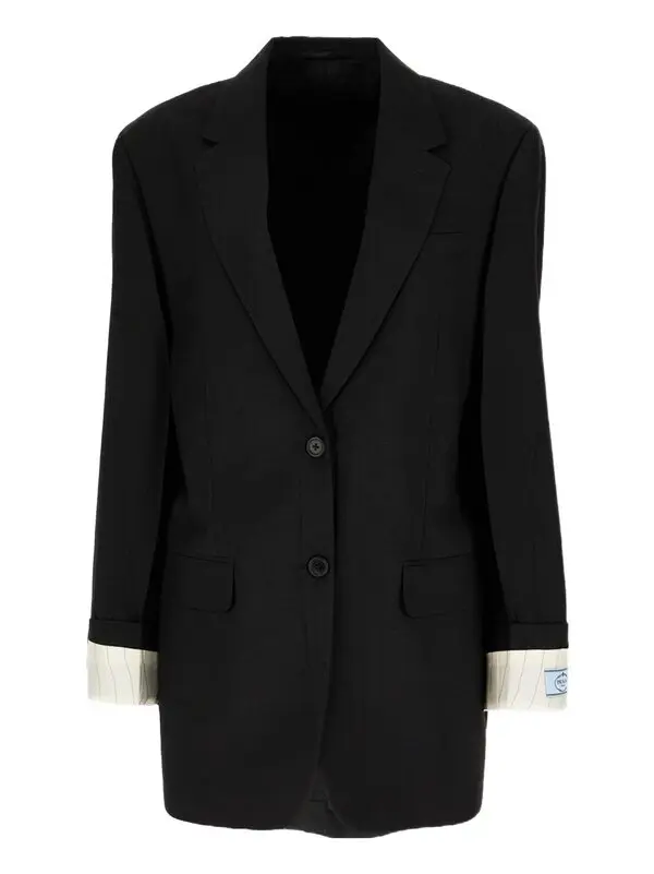 Prada Single-breasted Tailored Blazer - Black