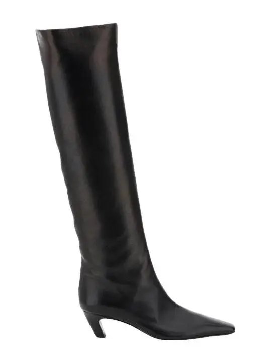 Khaite Davis Knee High Boots - Black