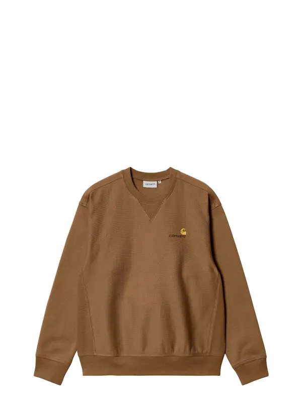 Carhartt Work In Progress American Script Sweatshirt - Brown