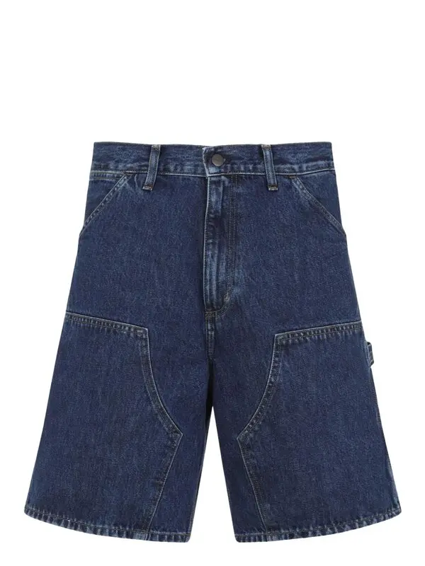 Carhartt Work In Progress Denim Carpenter Shorts - Blue