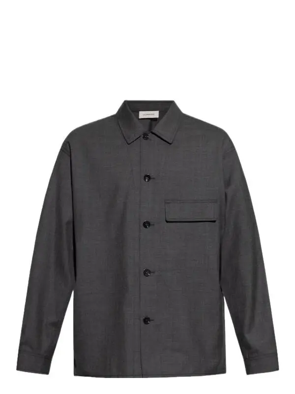 LEMAIRE Long-sleeved Button-up Tailored Overshirt - Grey