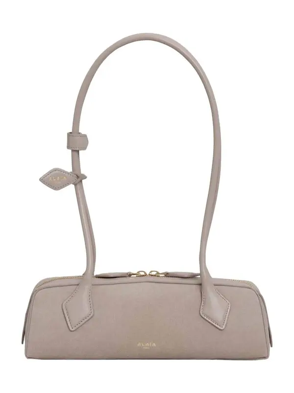 Alaïa Le Teckel Small Bi-material Bag - Grege