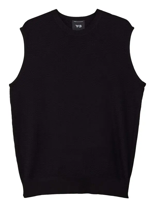 Y3 Graphic Knitted Vest - Black
