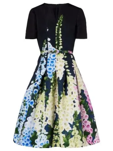 Oscar De La Renta Floral Midi Dress - Multicolor