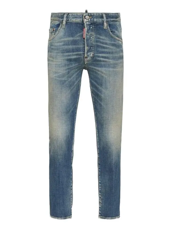 Dsquared2 Medium Sandy Wash Skater Jeans - Blue