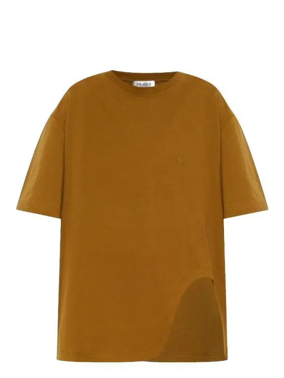 Attico Logo Embroidered T-shirt - Brown