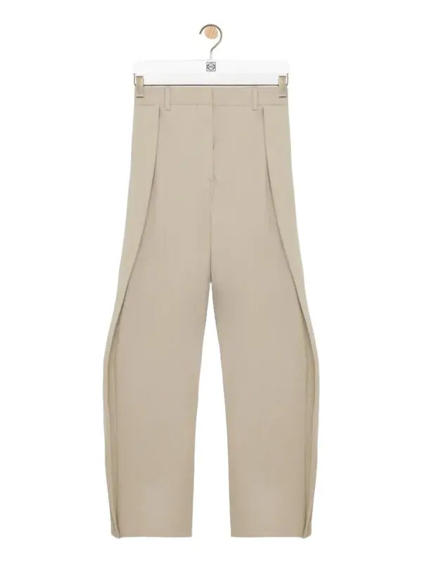 Loewe Pleated Wide Leg Trousers - Light Brown