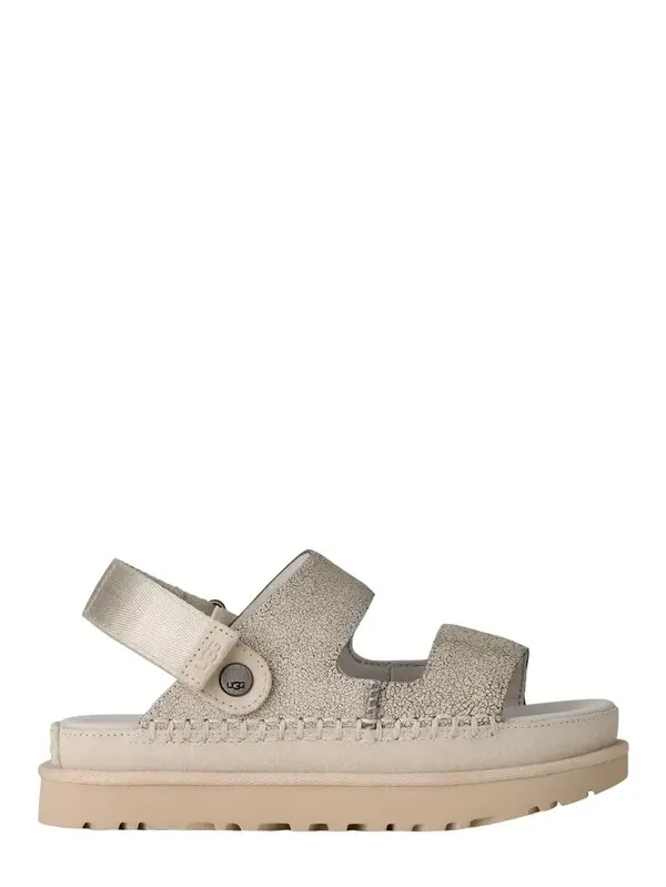 UGG Goldenstar Crackle-effect Sandals - Cracked White