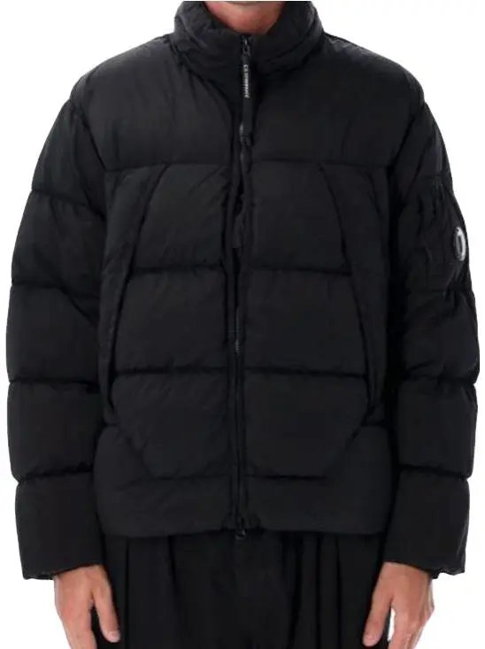 C.P. COMPANY Quilted Puffer Jacket - Black